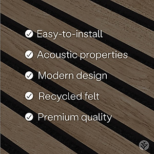 WVH Slatpanel Acoustic Wood Wall Panels (2 x 94.49” x 12.6”, Slatted Oak Veneer)