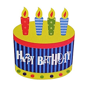 Chair Cover 2 Happy Birthday Birthday Cake with Candles Design (Boy and Girl)