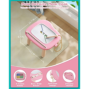 Bopicokok Toys for 1-2 Year Old Girls&Boys Toddler Toys,Magnetic Drawing Board, Educational Learning Toys for 1 2 3 Year Old Girls&Boys Gifts Birthday (Pink)