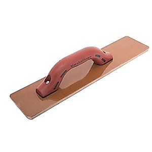 MARSHALLTOWN Resin Hand Float, 16 x 3-1/2 Inch, DuraSoft Handle, Laminated Canvas Resin, Concrete Tool, Easily Works Color Hardeners into Concrete, Square End, Concrete Tools, Made in USA, 4526D