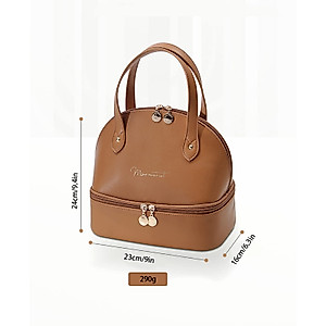 VCROMTY Small Lunch Bag for Women, Soft Cooler Bags Insulated with Double Layer Leak Proof, Reusable Portable Lunch Box Bags for Travel/Work