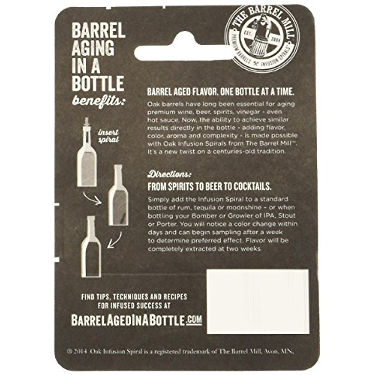 4 Pack-Barrel Aged in a Bottle Oak Infusion Spiral-Barrel Age Whiskey, Rum, Wine