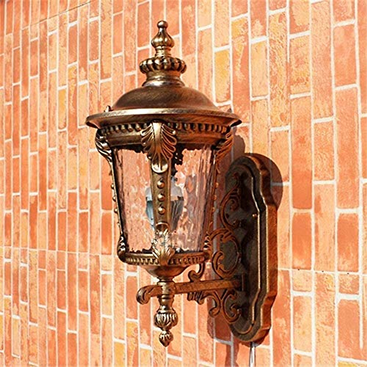 ZOUSHUAIDEDIAN Outdoor Wall Lights, Waterproof Outdoor Light Fixtures Wall Mount, Porch Light, Glass Shade, E27 Socket Exterior Wall Sconce Lighting, Wall Lamp for Garage, Porch, Doorway, Patio, Garde