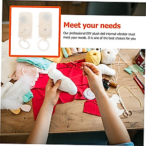 2pcs Plush Pulling Tail Ring Doll Making Built in Plush Plastic DIY Supplies Shake Drawstring Single Head Plastic