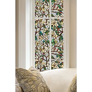 01-0142 Window Film, Summer Magnolia, Self-Static, 24 x 36-in. - Quantity 1