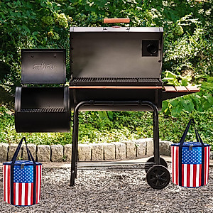 Profully 2Pack USA Style Fuel Chips Storage Bag, American Wood Pellet Storage Bag, Smoker Charcoal Chipping Container, 20LBs