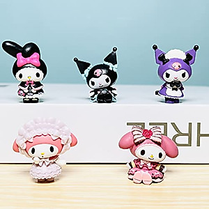 Anime Figure Toys Anime Cake Toppers Cute Room Decor PVC Model Dolls Cute Action Figure Statues (melo-Kuro 5pcs)¡­