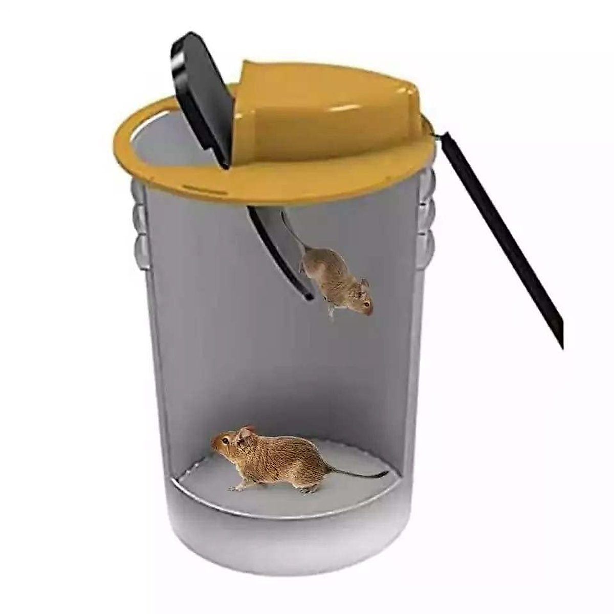 General Beacon - 5 Gallon Bucket Mouse Trap, Bucket Lid Mouse Trap 5 Gallon, Bucket Rat Trap, Smart Mouse Trap, Flip and Slide Mouse Trap, Automatic Mouse Trap