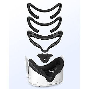 VR Accessories for Oculus Quest 2 Face Pad, Fitness Facial Interface Foam Replacement, with 2 x Foam Replacement and Air-Circulation Design