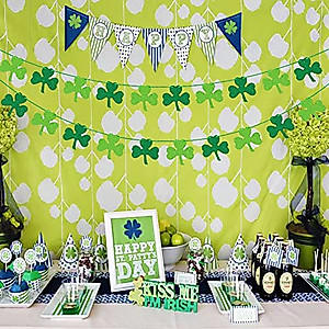 Shamrock Clover Felt Banner Garland Pack of 5, St Patricks Day Decorations-Assembled-Irish Lucky Day saint patricks day decor