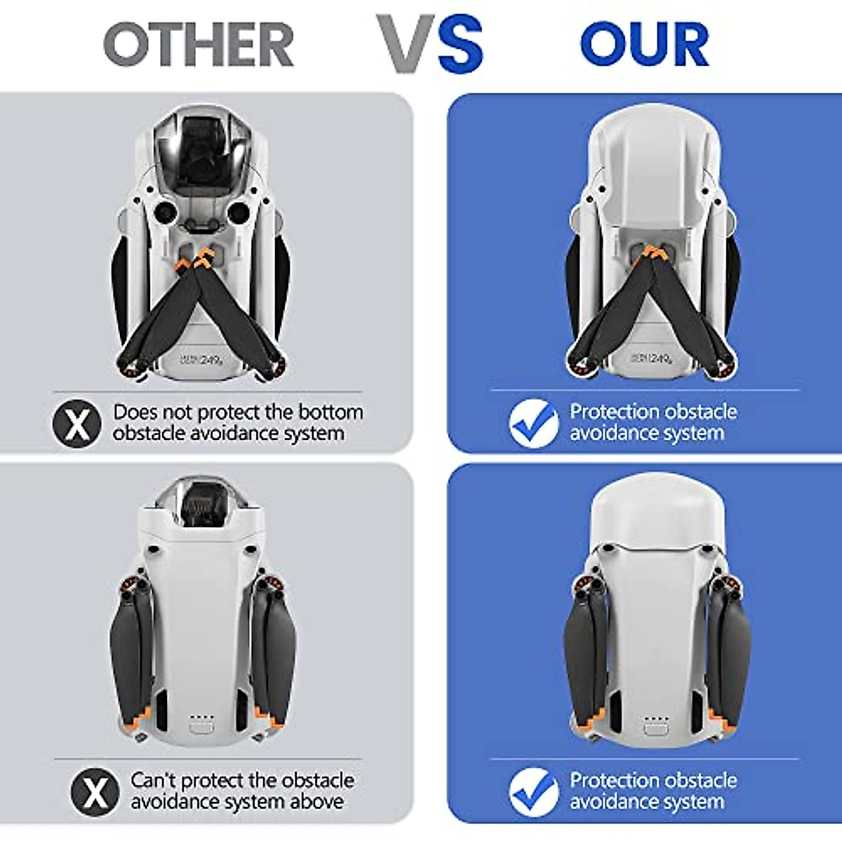 STARTRC Mini 3 Pro Gimbal Protector, Lens Cover Obstacle Sensor Avoidance Dustproof Cap for DJI Mini 3 Pro RC Drone Accessories