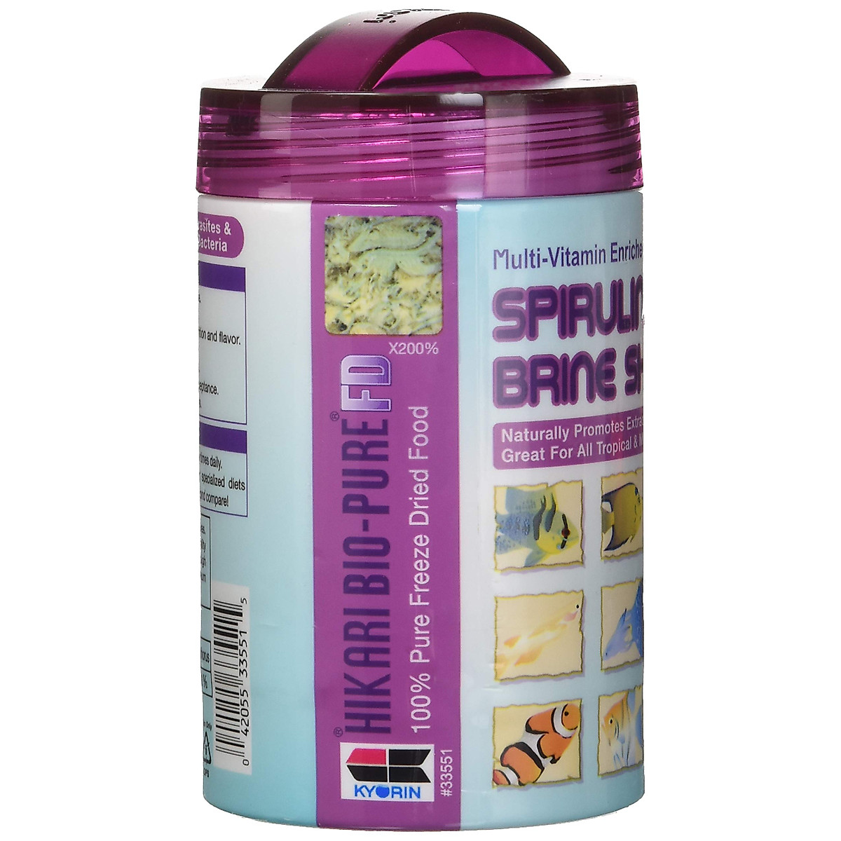 Hikari Bio-Pure Freeze Dried Spirulina Brine Shrimp Cubes for Pets, 0.42-Ounce