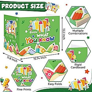 12 Pcs Privacy Boards Classroom Privacy Screen Bright Colored Desk Privacy Panel Classroom Desk Dividers for Students Privacy Folders for School Teacher Student Study Test Office Supplies (Fresh)