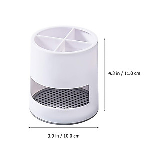 DOITOOL Kitchen Utensils Flatware Caddy Holder Plastic Storage Organizer Wall Mount Kitchen Caddy Bin for Silverware Forks Spoons Chopsticks White Kitchen Utensils Holder