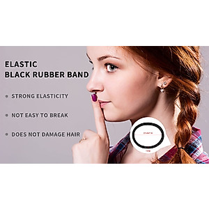 GOUWEIBA Small Rubber Bands for Hair - 1000 pcs Mini Elastic Hair Ties No Damage Tiny Hair Ties for Braids Women Baby Girls Kids Toddler Infants (Black)