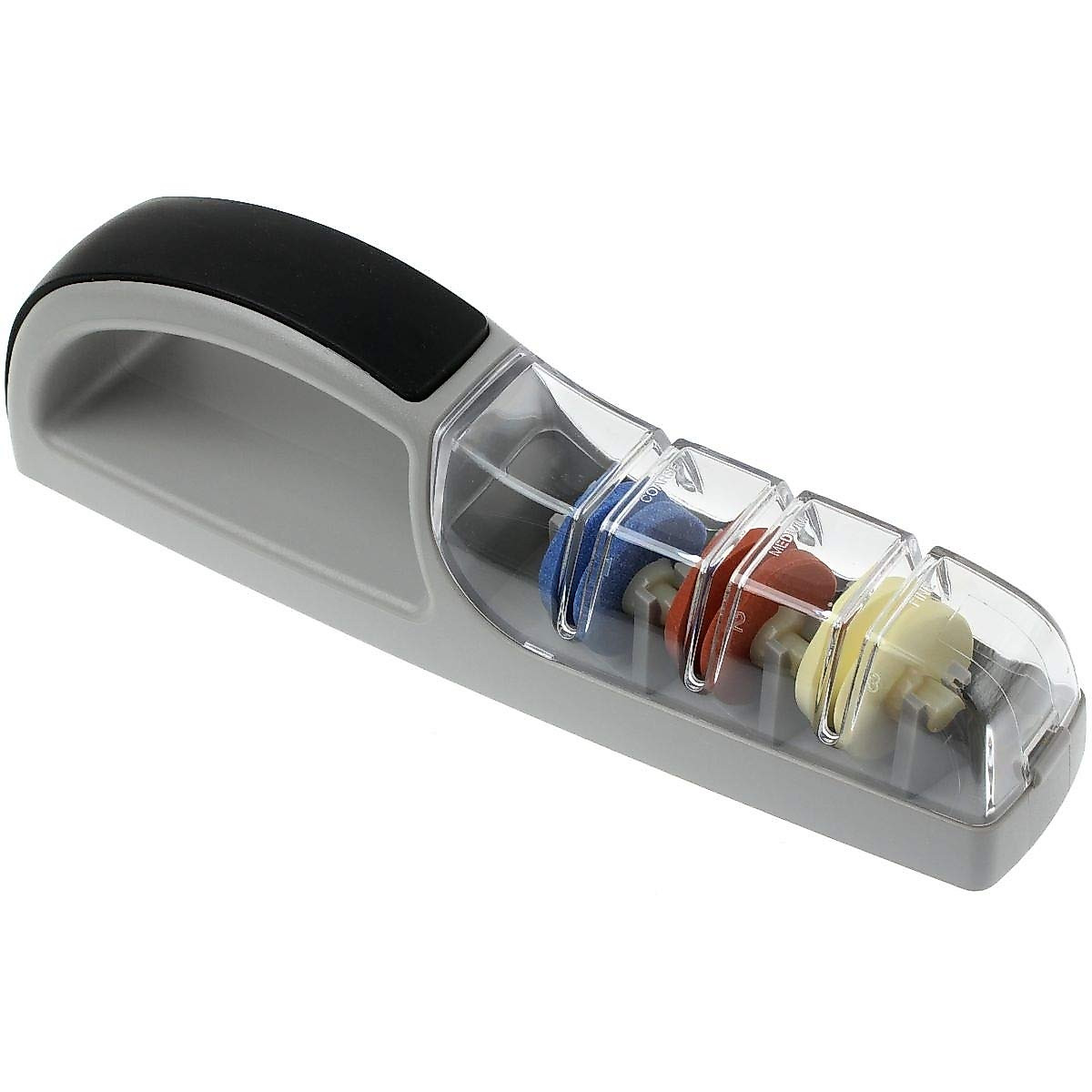 MinoSharp 550/GB 3 Stage III Hand-Held Knife Sharpener, 2.1, Gray