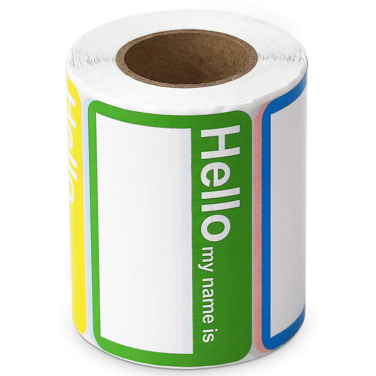 Methdic 5-Color Name Tag Stickers | 400 Labels for Events & Office