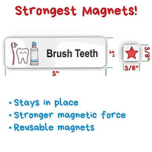 Alomar Kids Chore Chart for Multiple Kids - Magnetic Dry Erase Responsibility Chart for Daily Routine Reward System - Great for 1 or Multiple Children - with Bonus Stars and Chore Ideas! - 16" x 12"