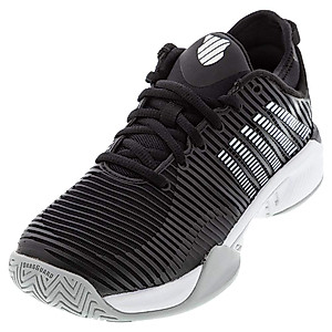 K-Swiss Women's Hypercourt Supreme Tennis Shoe, Black/White/Highrise, 6.5 M