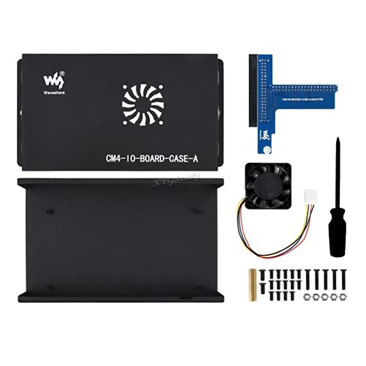 XYGStudy Metal Box (A) Designed for Raspberry Pi Compute Module 4 IO Board, Comes with Cooling Fan, to Build Your Own Raspberry Pi CM4 Mini PC Easily (CM4-IO-BOARD-CASE-A)