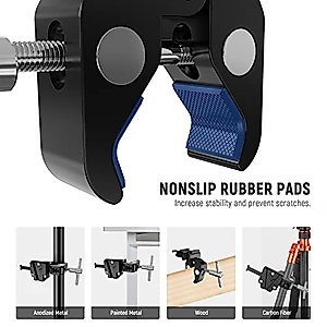 NEEWER Mini V Mount Battery Plate with Super Crab Clamp, V Lock Battery Clamp with QR Lock, Wider Open for Tripod Photography Light Stand C Stand Gimbal Shoulder Rig Compatible with SmallRig, PS003