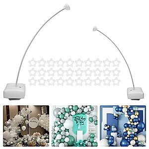Balloon Arch Kit with Adjustable Balloon Arch Stand with 30 Balloon Clips Large Size Balloon Arch Backdrop 8.2ft+4.9ft For Wedding Baby Shower Birthday Graduation Party Decorations