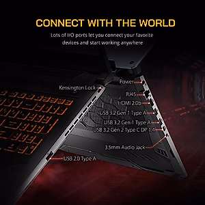 ASUS 2022 TUF A17 17.3" 144Hz FHD Gaming Laptop, AMD Ryzen 5 4600H, NVIDIA GeForce GTX 1650, 32GB RAM, 1TB PCIe SSD, RGB Backlit Keyboard, Win 11 Pro, Bonfire Black, 32GB Snowbell USB Card