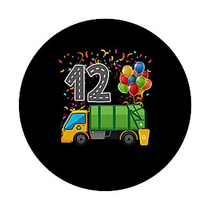 Happy 12 Waste Picker Dumpster Garbage Truck PopSockets Swappable PopGrip