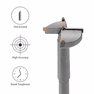 Bonsicoky 20Pcs Forstner Drill Bit Set 14-50mm, Carbide Woodworking Hole Saw Set, Flat Wing Counterbore Drill Bit Set with Plastic Storage Box for Wood Drilling