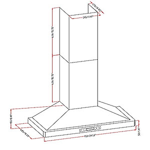 AKDY 30 in. 343 CFM Convertible Wall Mount Black Stainless Steel Kitchen Range Hood with Touch Panel and Carbon Filters