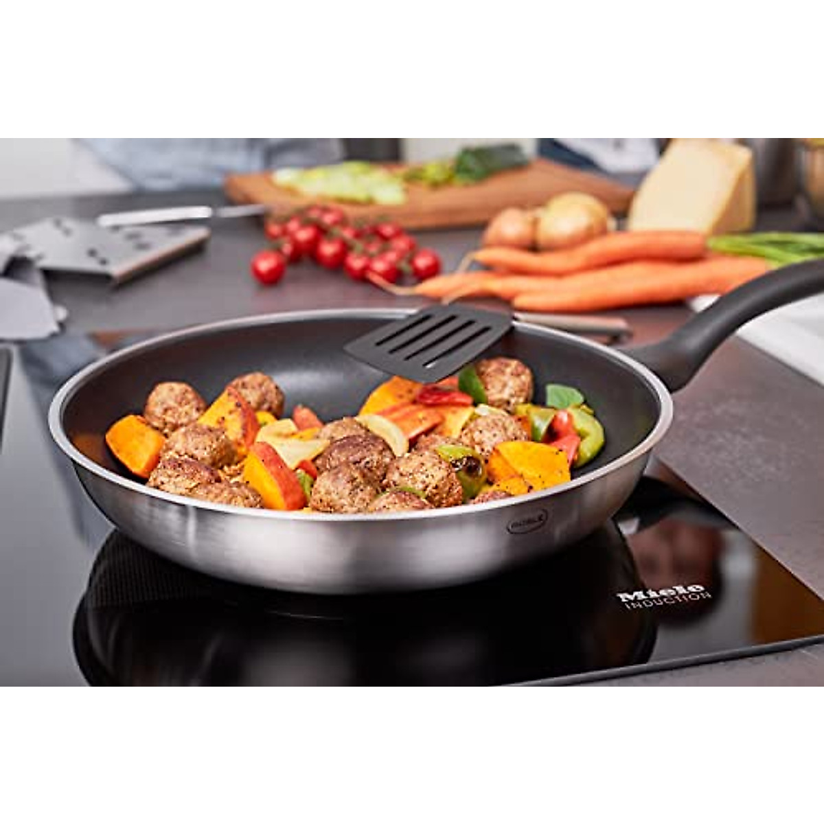 Rösle Basics Line Slotted Turner Spatula with 13.5 in. Stainless Steel Handle