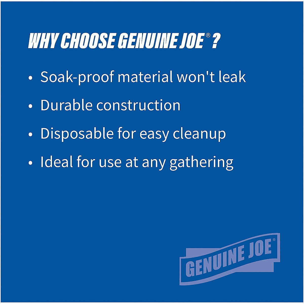 Genuine Joe 10321 Paper Plates, 6 7/8" (pack of 125 plates)