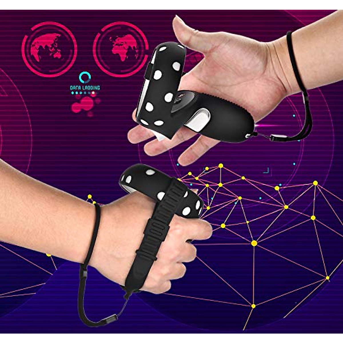 XIAOGE Controller Accessories for Oculus Quest 2 with Face Cover Combo, VR Headset Accessory Sweatproof Anti Collision