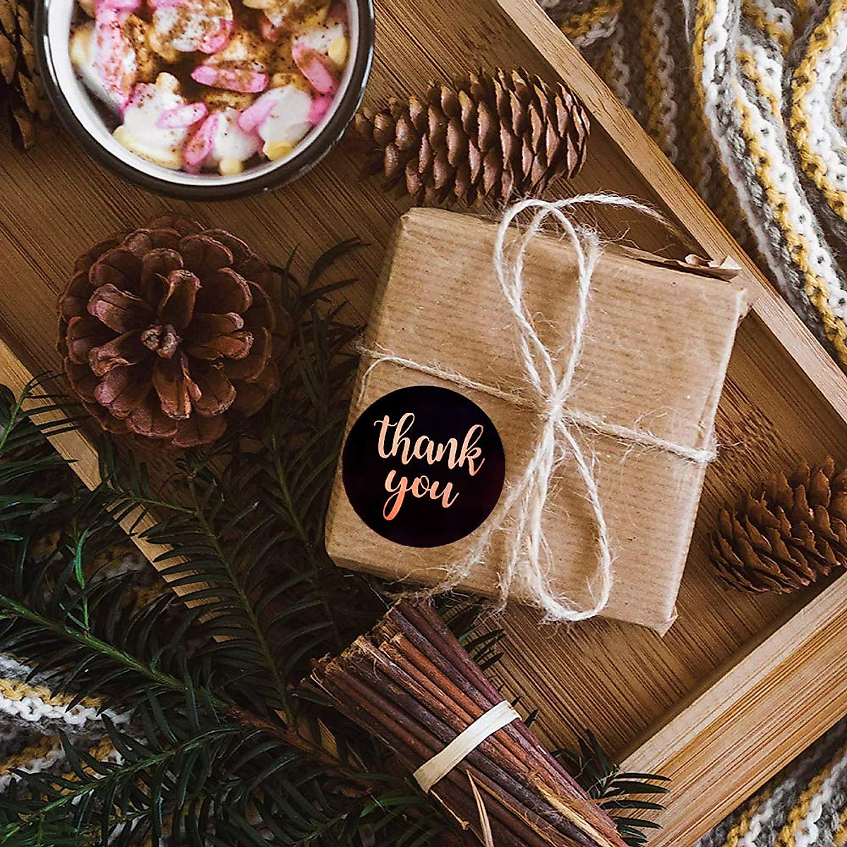 N/W Thank You Stickers Roll, Business Stickers, Envelopes Stickers, Packaging Bags Stickers, Boxes Stickers, Gifts for Sealing and Decoration Stickers, 500 Labels Per Roll
