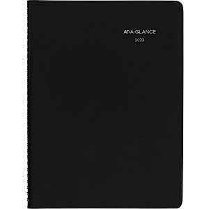 AT-A-GLANCE 2023 Weekly Planner, DayMinder, Quarter-Hourly Appointment Book, 8" x 11", Large, Black (G52000)