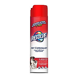 Resolve Pet Specialist Heavy Traffic Foam, Carpet Cleaner, Pet Stain and Odor Remover, 22oz
