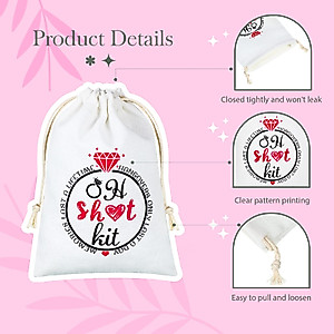 Shappy 20 Pieces Wedding Large Hangover Bag, 5 x 7 Inches Bachelorette Hangover Bag Kit Party Muslin Drawstring Survival Kit Pouch Party Favor Bags Hang Over Bag Kits for Bridal Showers