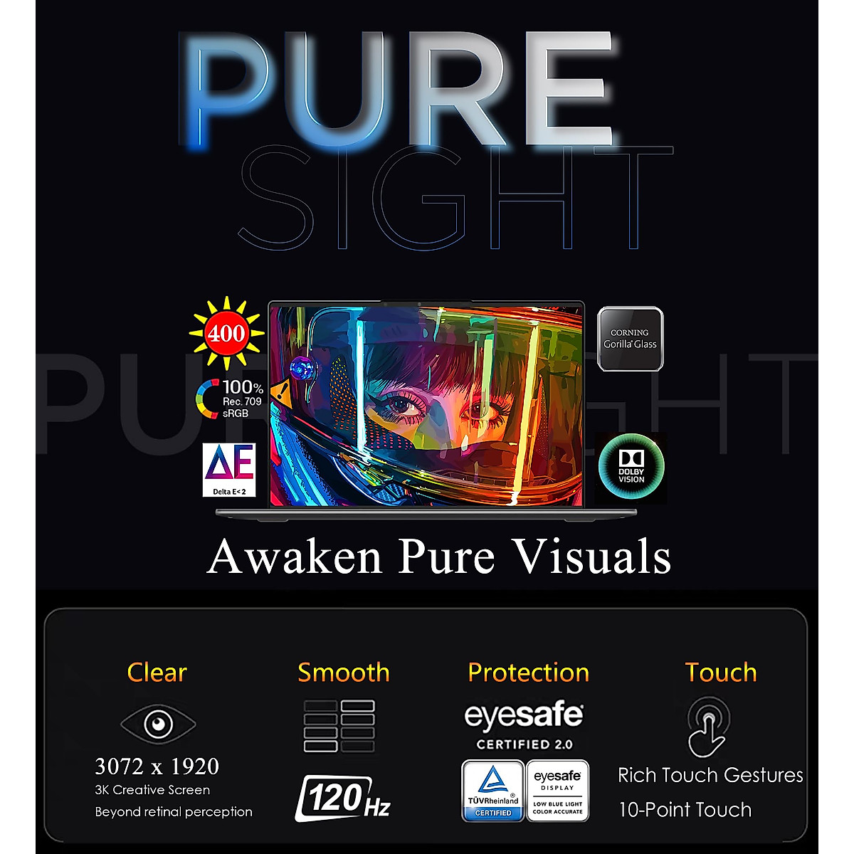 Lenovo Slim 7 Pro X 14.5" 3K 120Hz 400Nits 100% sRGB TÜV Touch Slim Laptop-AMD Ryzen 9 6900HS(>i7-280P)-RTX 3050-32GB 6400MHz-WiFi6-Backlit-BT-Eyesafe-Eshutter-Win 11-W/Mouse Pad(32GB RAM | 1TB SSD)