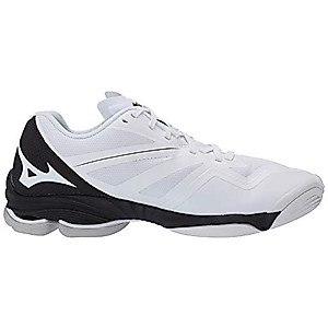 Mizuno womens Wave Lightning Z6 Volleyball Shoe, White/Black, 9.5 US