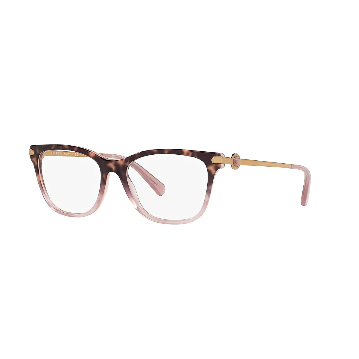 Coach HC6176 Prescription Eyewear Frames, Rose Tortoise Gradient/Demo Lens, 53 mm