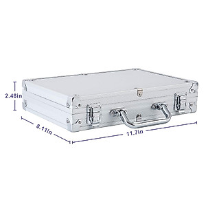 Poker Chip Set - 200PCS Poker Chips with Aluminum Case, 11.5 Gram Chips for Texas Holdem Blackjack