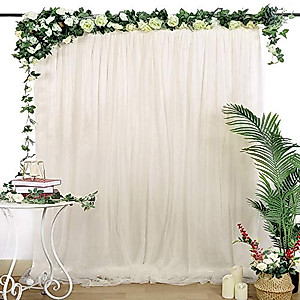 Tulle Backdrop Curtains Ivory Sheer Backdrop 5ftx7ft Tulle Background Curtain Tulle Drapes Curtains Photo Backdrop