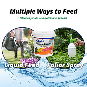 Jack's Classic 10-30-20 Blossom Booster Water-Soluble Fertilizer with Micronutrients for Increasing Color and Quantity of Blooms in Flowering Plants, 4lbs