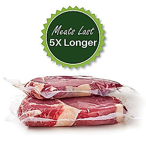 6 Jumbo 11" x 50' FoodVacBags Commercial Embossed Vacuum Sealer Saver Bags, Sous Vide, Food Storage