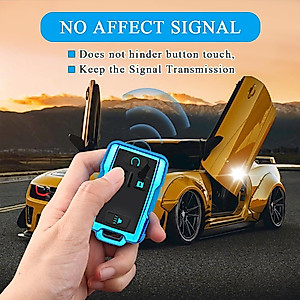 MILD EAST for Chevy Key Fob Cover with Keychain,Car Key Case Shell Protector for Chevrolet Chevy Silverado Colorado GMC Sierra Canyon Yukon Tahoe Suburban