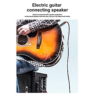 ANYPLUS Instrument Cable,【16.5ft/5m-1pack】 6.35mm Male to Male 1/4 inch to 1/4 inch Audio Cable, Fish Wire Braided TRS Cable, for Guitar Cable, Bass, Keyboard, Mixer, Amplifier, Equalizer, Speaker.