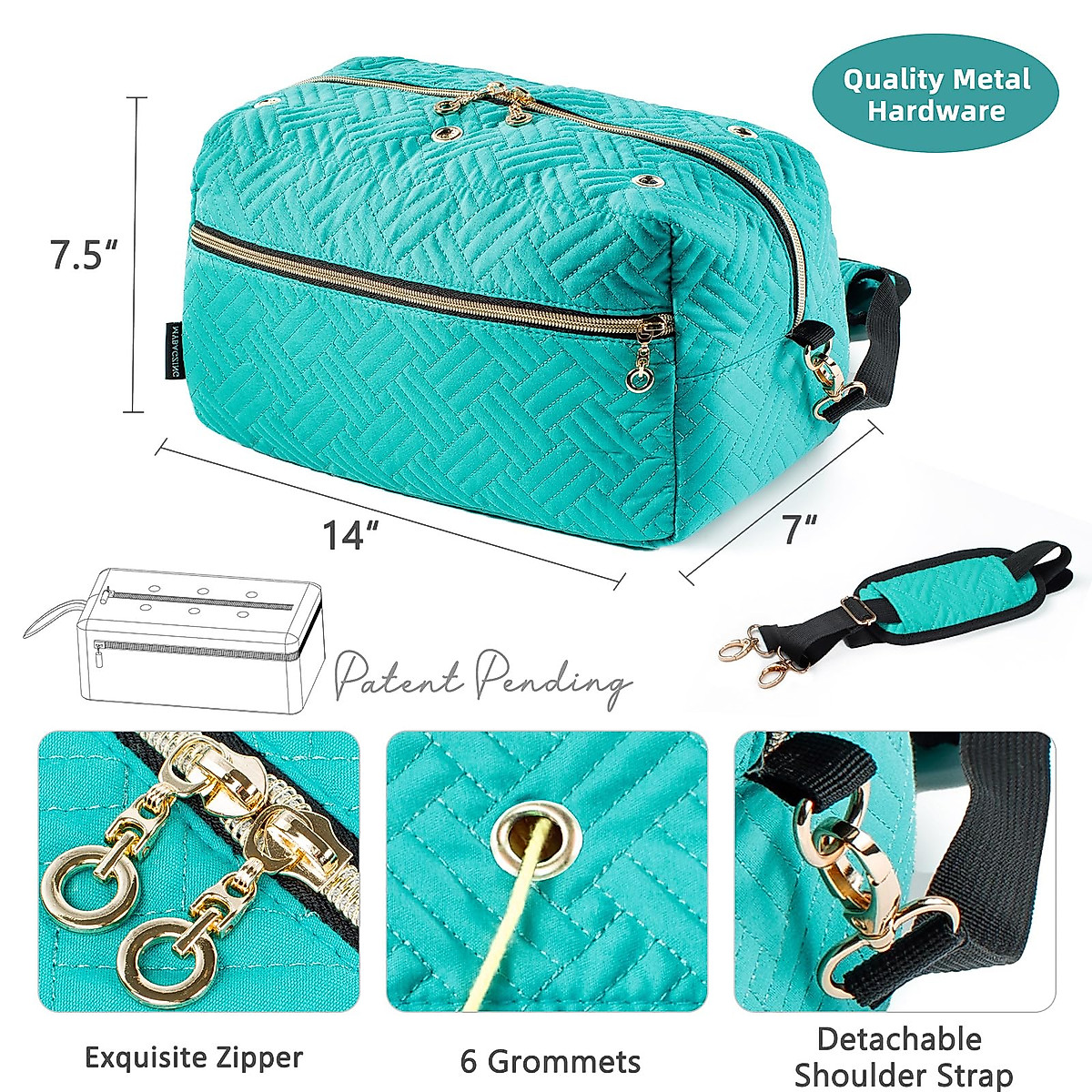 MYBAGZING Crochet Bag Organizer - Knitting Bag - Yarn Storage Organizer - Yarn Bag for Crocheting - Yarn Holder for Crochet Accessories, Knitting Needles, Crochet Hooks, Crocheting & Knitting Gifts,