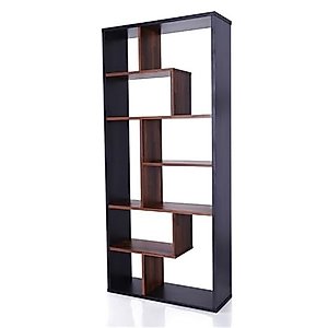 Acme Chas Wooden Cube Bookcase in Espresso and Walnut