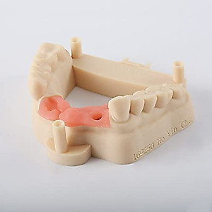 RESIONE 3D Printer Resin, D01S Dental Model Resin for Restoration Implant Study Models High Dimensional Accuracy with Not Warped and Very Low Shrinkage for LCD DLP MSLA 3D Printing