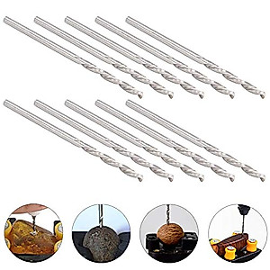 10Pcs High Speed Steel Cobalt Drill Bit Set, 1.75mm/0.07in Twist Drill Bit Small Straight Shank Pearl Drilling Machine Tools, for Pearl Beads Punching, Jewelry Processing